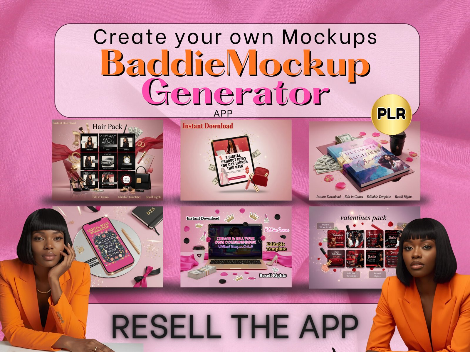 Baddie Mockup Generator App (PLR) – Create & Sell Stunning Digital ...